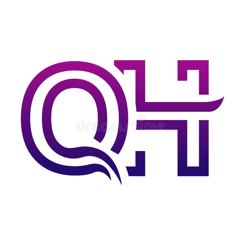 Stylish Creative QH Logo Icon Design Stock Vector - Illustration of ...