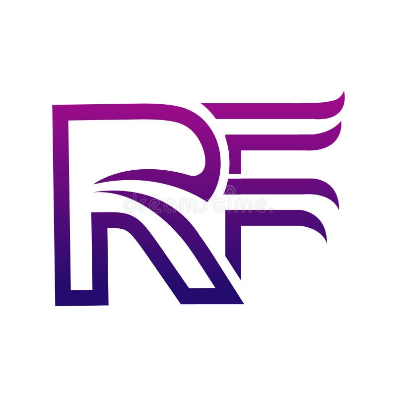 Stylish Creative RF Logo Icon Design Stock Vector - Illustration of ...