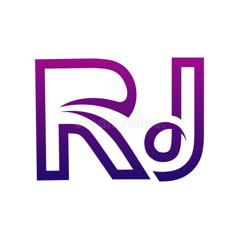 Stylish Creative RJ Logo Icon Design Stock Vector - Illustration of ...