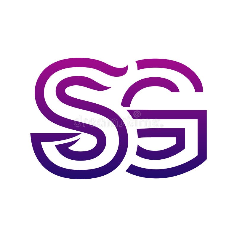 Stylish Creative SG Logo Icon Design Stock Vector - Illustration of ...