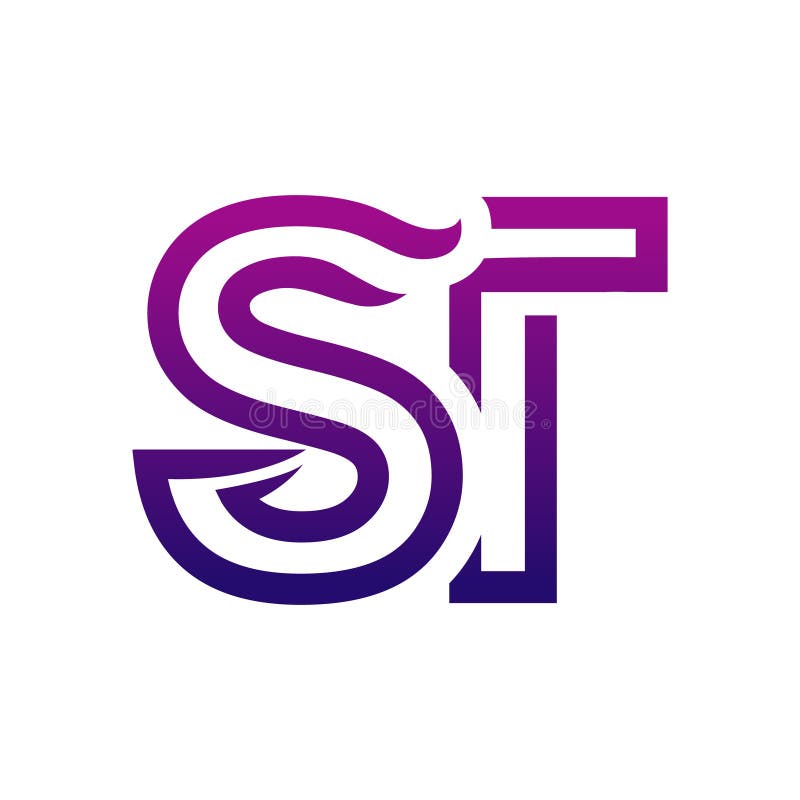 Stylish Creative ST Logo Icon Design Stock Vector - Illustration of ...