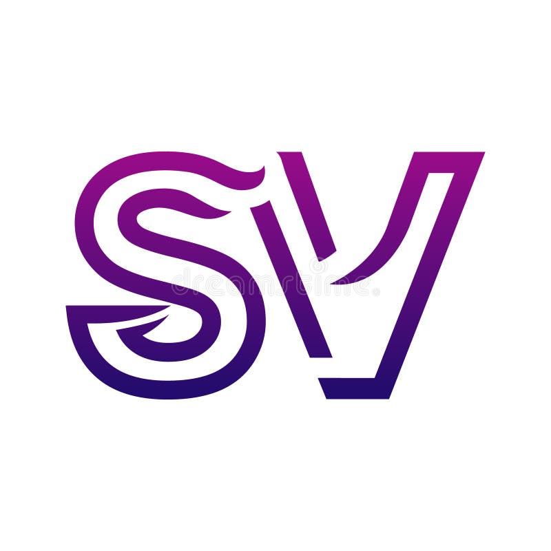 Stylish Creative SV Logo Icon Design Stock Vector - Illustration of ...