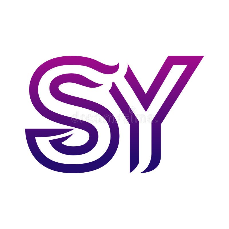 Stylish Creative SY Logo Icon Design Stock Vector - Illustration of ...