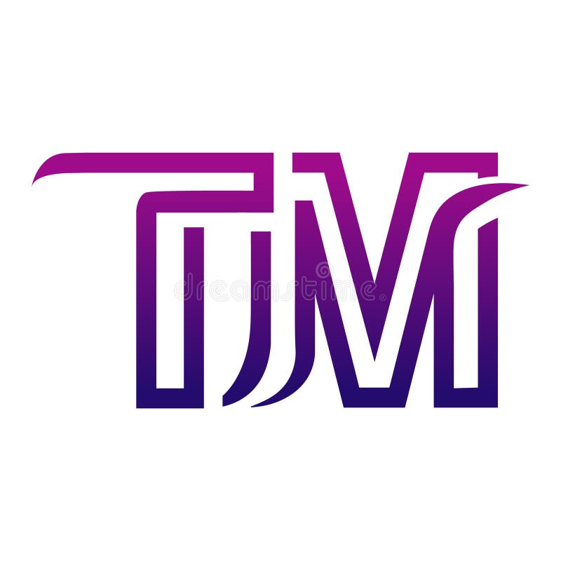 Stylish Creative TM Logo Icon Design Stock Vector - Illustration of ...