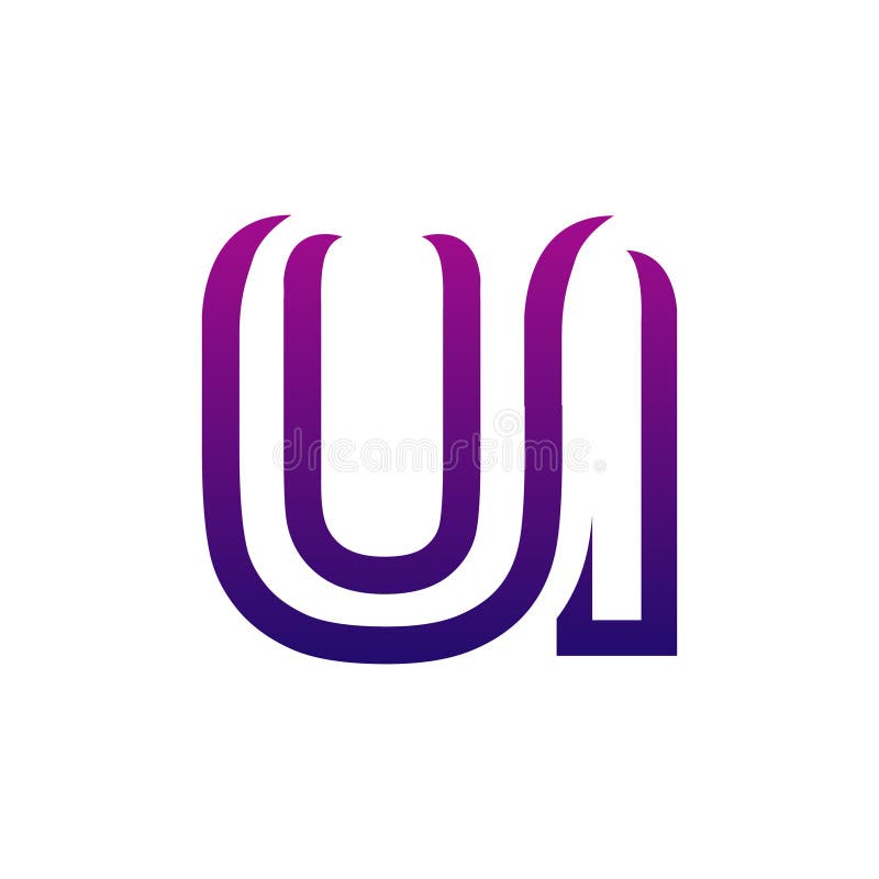 Stylish Creative UI Logo Icon Design Stock Vector - Illustration of ...