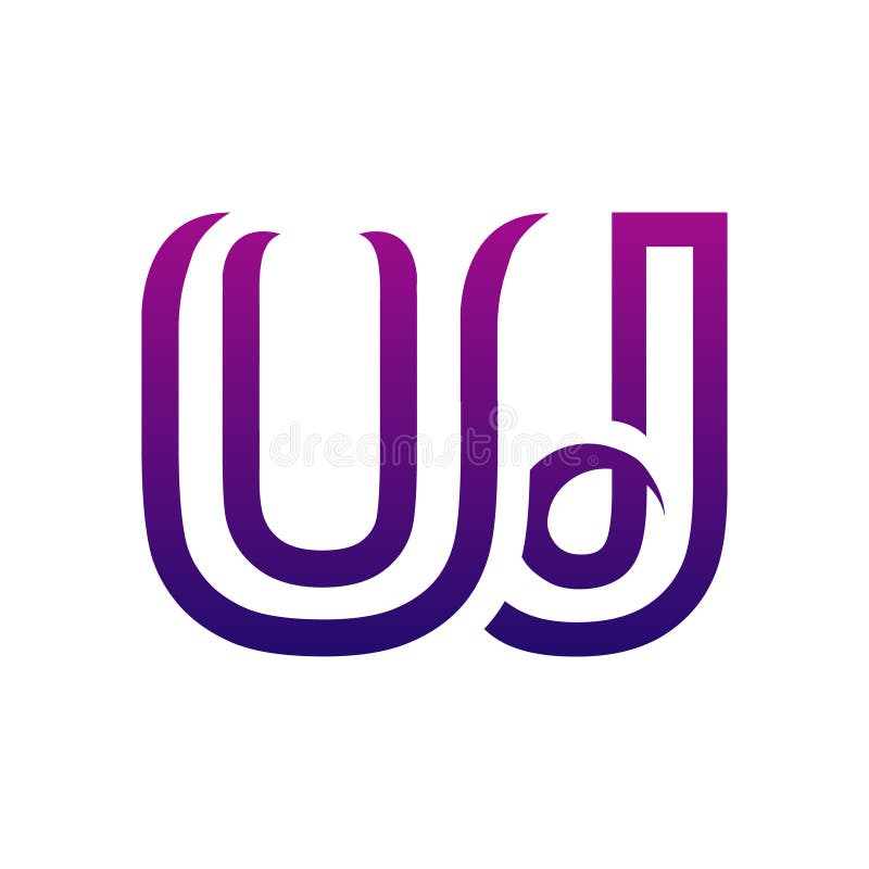 Stylish Creative UJ Logo Icon Design Stock Vector - Illustration of ...