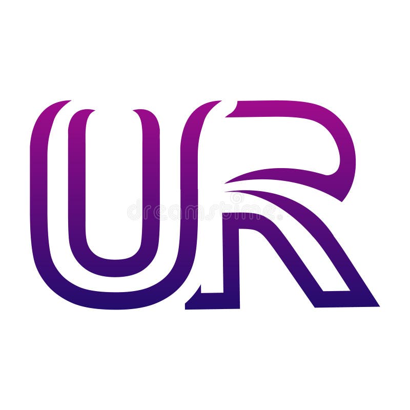 Stylish Creative UR Logo Icon Design Stock Vector - Illustration of ...