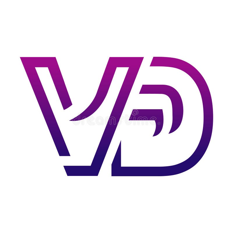 Stylish Creative VD Logo Icon Design Stock Vector - Illustration of ...