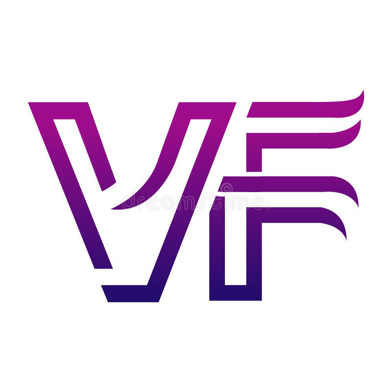 Stylish Creative VF Logo Icon Design Stock Vector - Illustration of ...