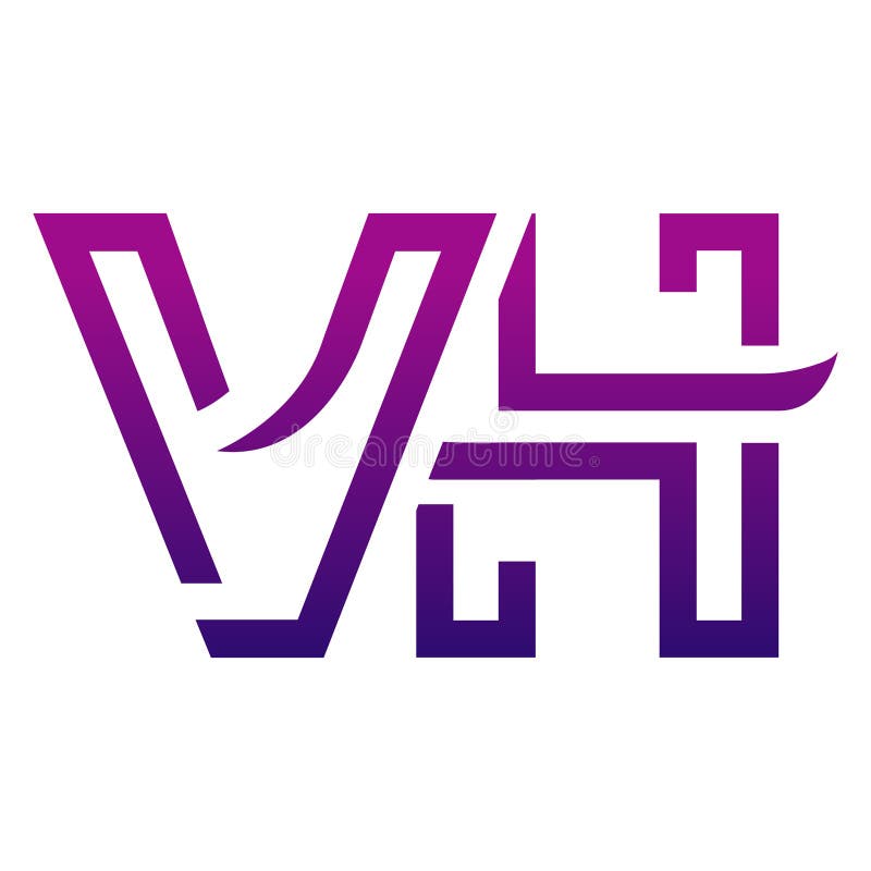 Stylish Creative VH Logo Icon Design Stock Vector - Illustration of ...