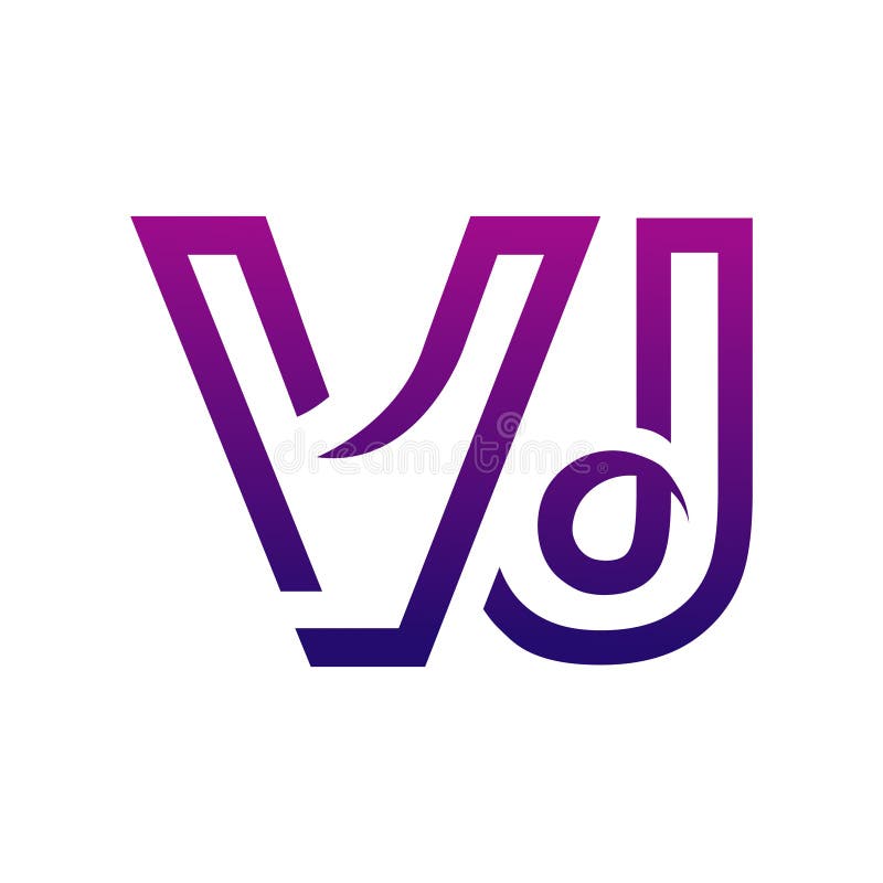 Stylish Creative VJ Logo Icon Design Stock Vector - Illustration of ...