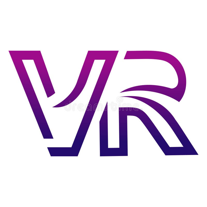 Stylish Creative VR Logo Icon Design Stock Vector - Illustration of ...