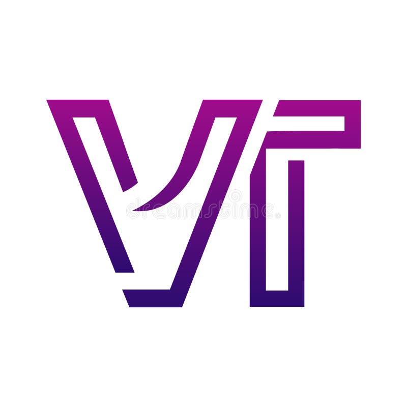Stylish Creative VT Logo Icon Design Stock Vector - Illustration of ...