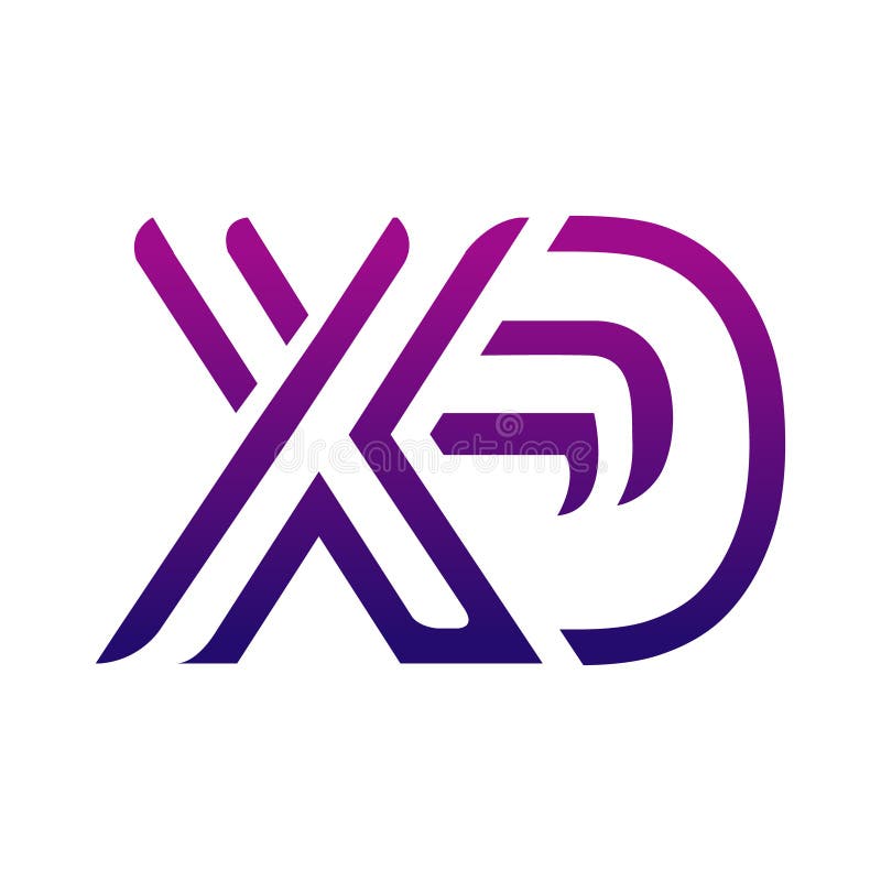 Stylish Creative XD Logo Icon Design Stock Vector - Illustration of ...