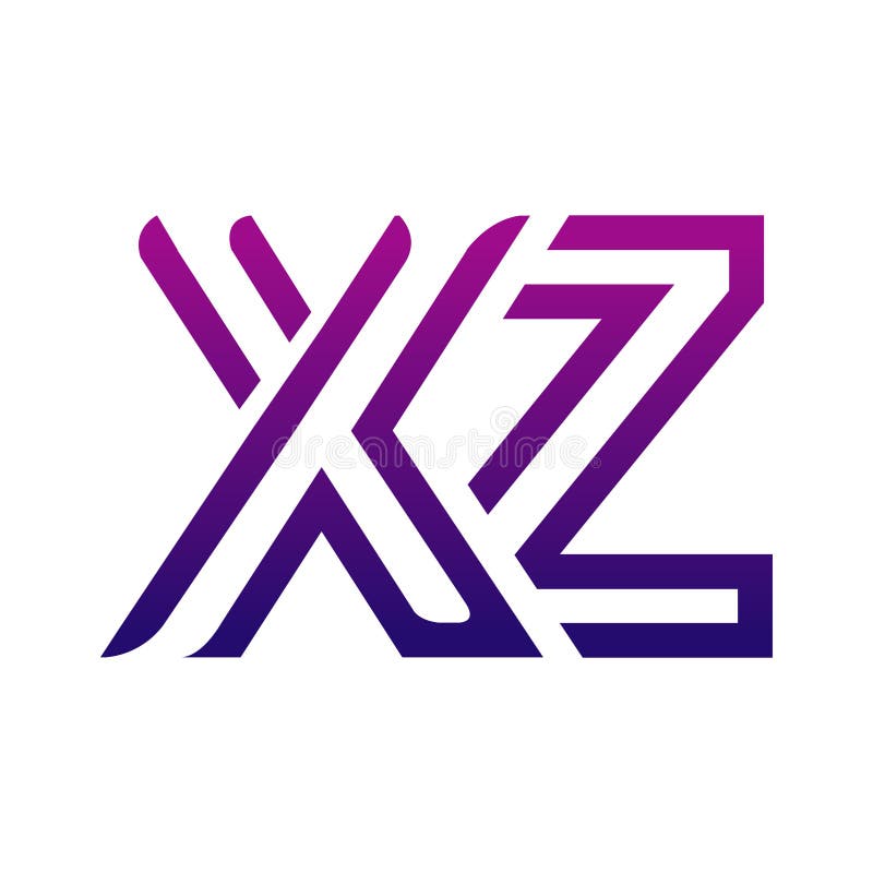 Stylish Creative XZ Logo Icon Design Stock Vector - Illustration of ...