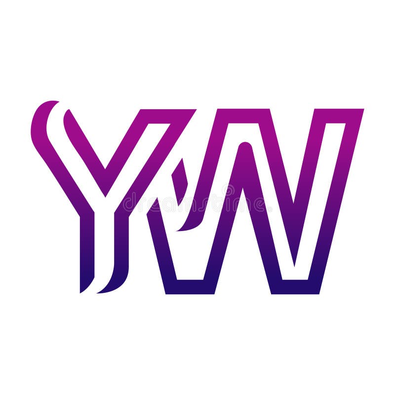 Stylish Creative YW Logo Icon Design Stock Vector - Illustration of ...