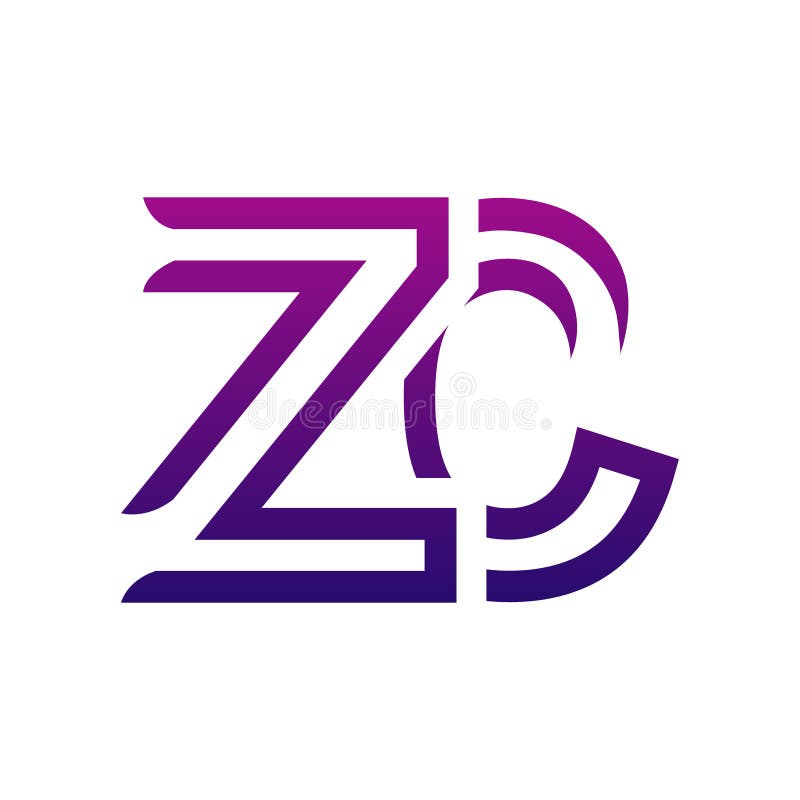 Stylish Creative ZC Logo Icon Design Stock Vector - Illustration of ...