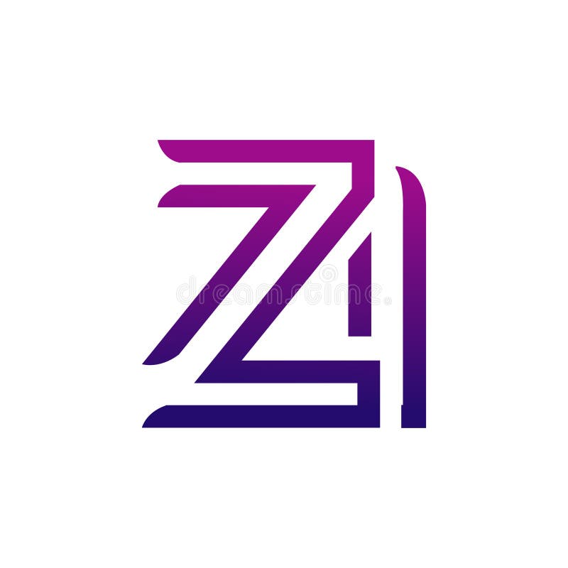 Stylish Creative ZI Logo Icon Design Stock Vector - Illustration of ...