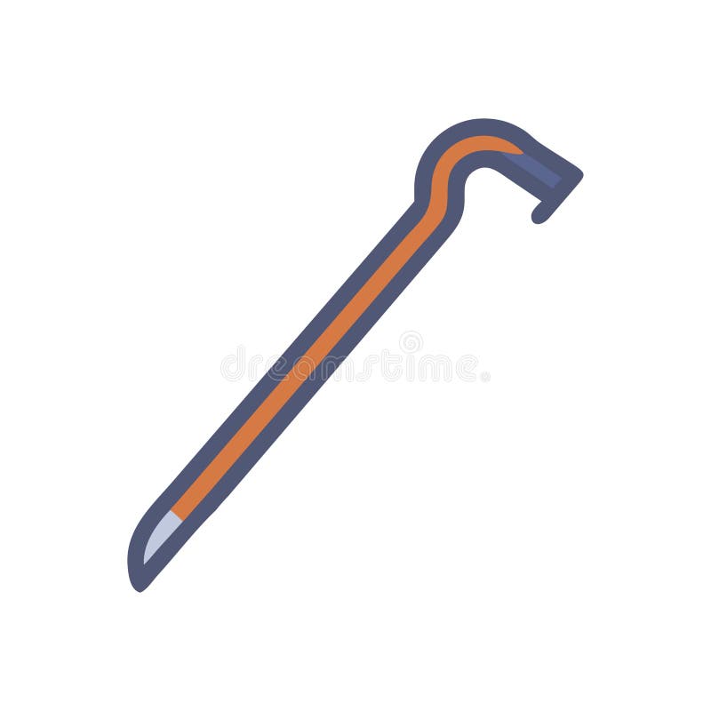 Stylish Crowbar Graphic for Demolition Work Stock Illustration ...