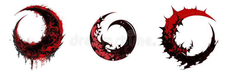 Stylish Cursed Moon in 2D Logo Style AI Generated Stock Illustration ...
