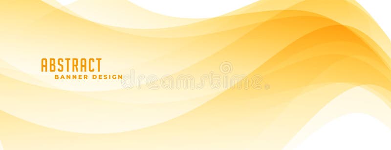 Stylish Curvy Yellow Abstract Shapes Banner Design Stock Vector ...