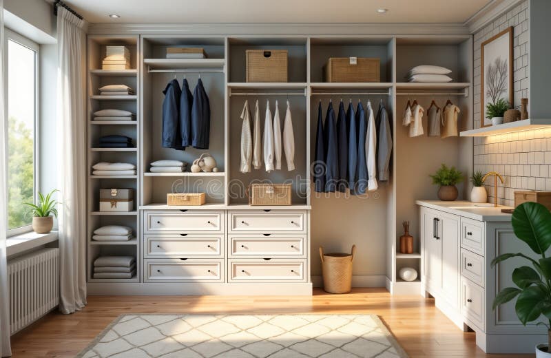 Stylish Custom Storage Solution for a Home Room. Organized Closet and ...