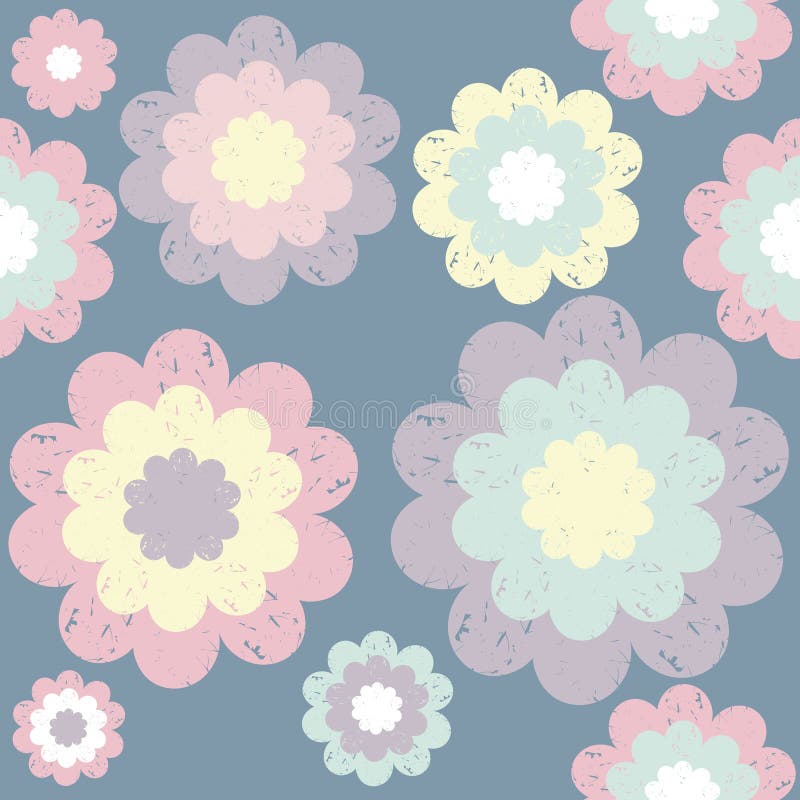 Stylish Cute Pattern with Floral Elements Stock Vector - Illustration ...