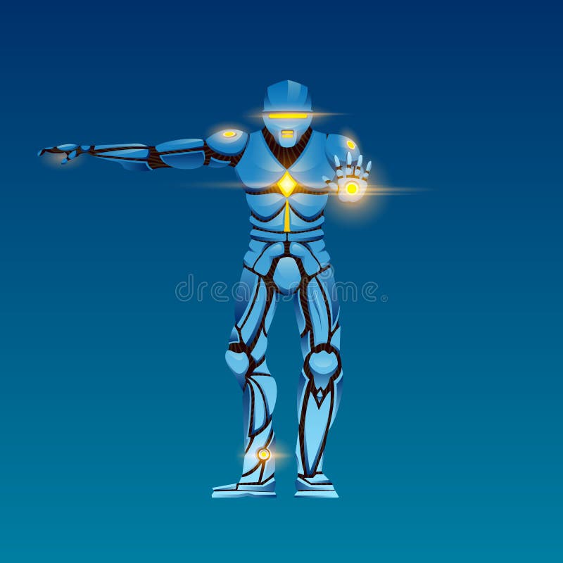 Stylish Cyborg Man. Humanoid Robot with Artificial Intelligence, AI ...