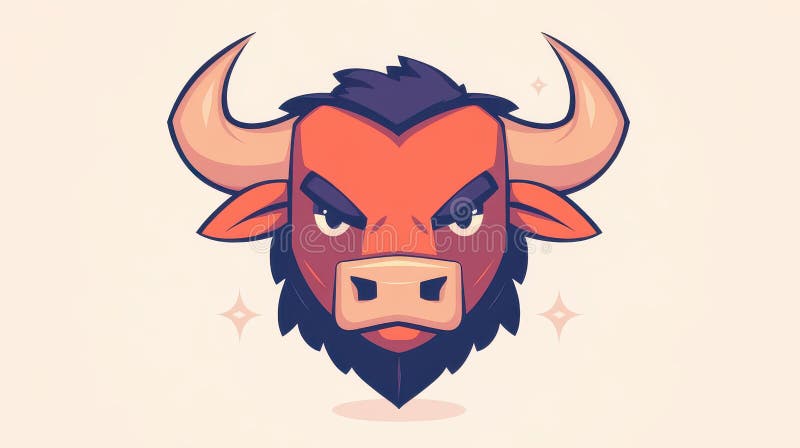 Stylish D Bull Head Vector Featuring Modern Cartoon Textures, Perfect ...