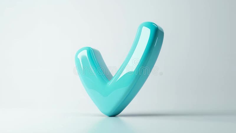 Stylish 3d Checkmark Symbol in Elegant Blue Color Design Stock Video ...