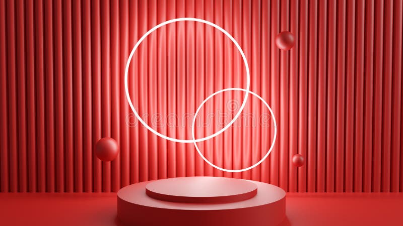 Stylish 3D Illustration of an Empty Platform Stock Illustration ...