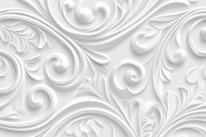 Stylish 3D Paint Texture Made with Spatula Strokes, Featuring a White ...