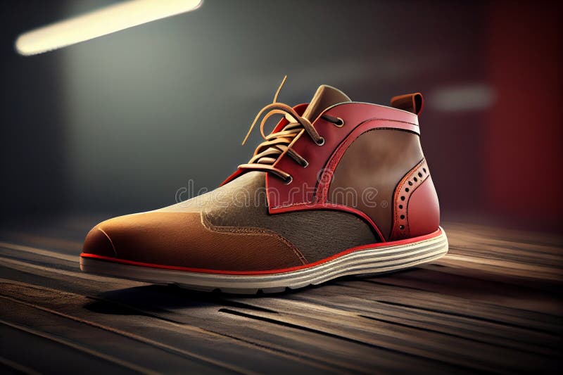Stylish 3d Render of Modern Shoes Made.generative Ai Stock Illustration ...