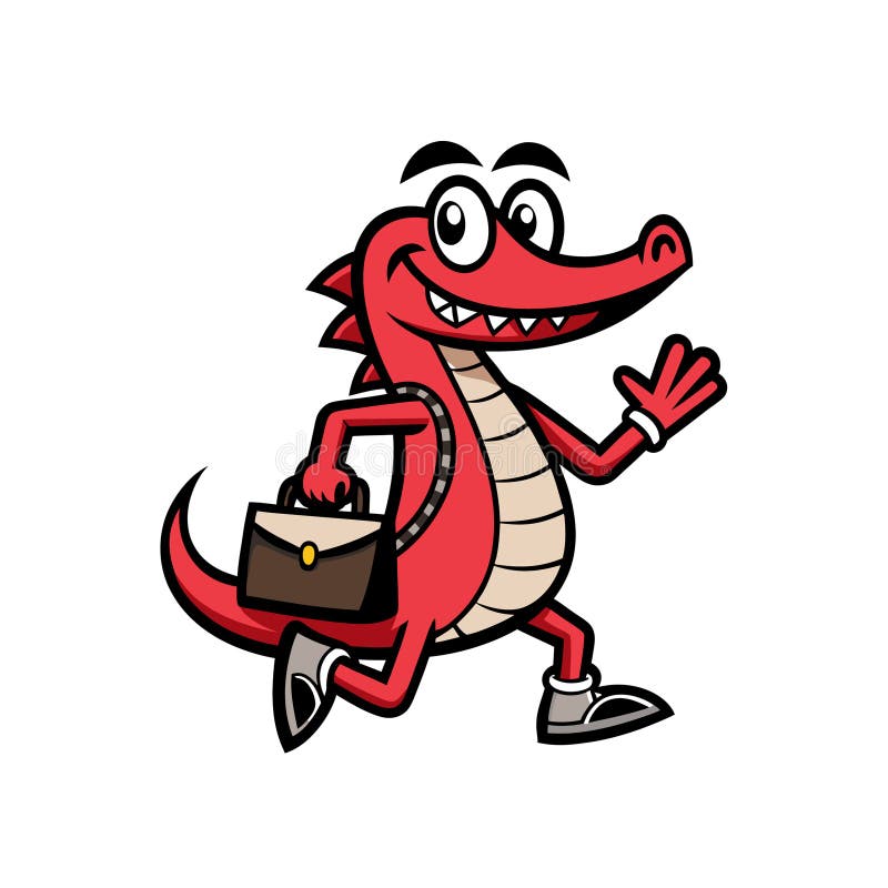 Stylish Dancing Alligator Design Stock Illustration - Illustration of ...