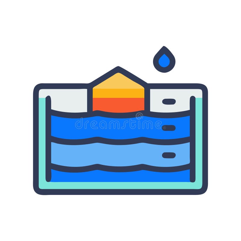 Stylish Data Lake Icon stock vector. Illustration of space - 351630746