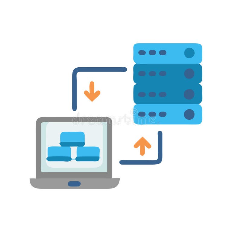 Stylish Data Migration Icon Stock Vector - Illustration of migration ...