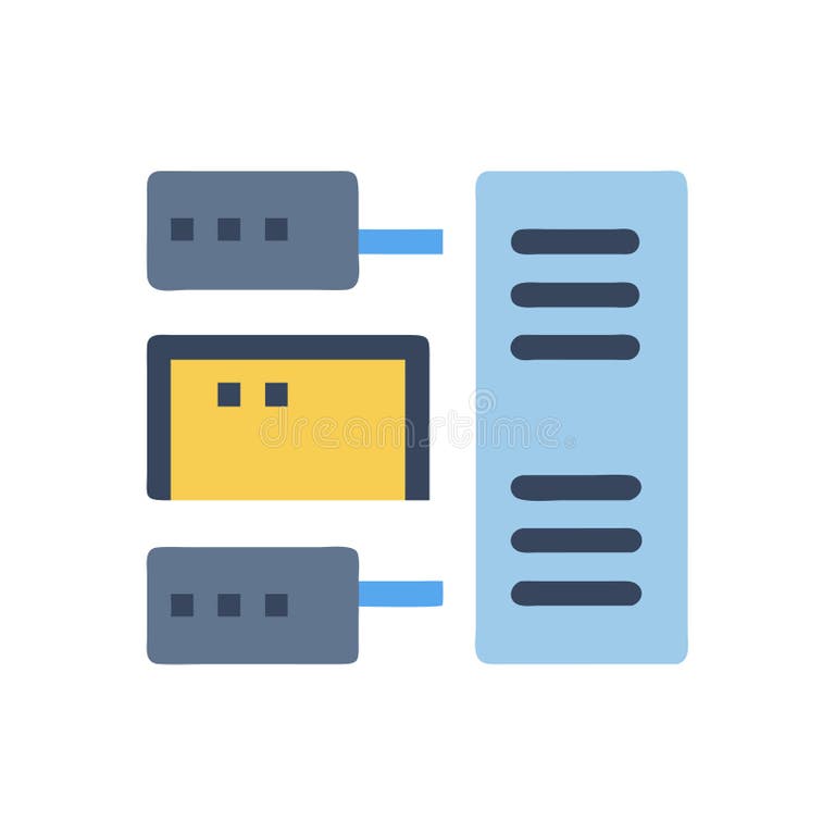 Stylish Data Partition Icon Stock Vector - Illustration of computing ...