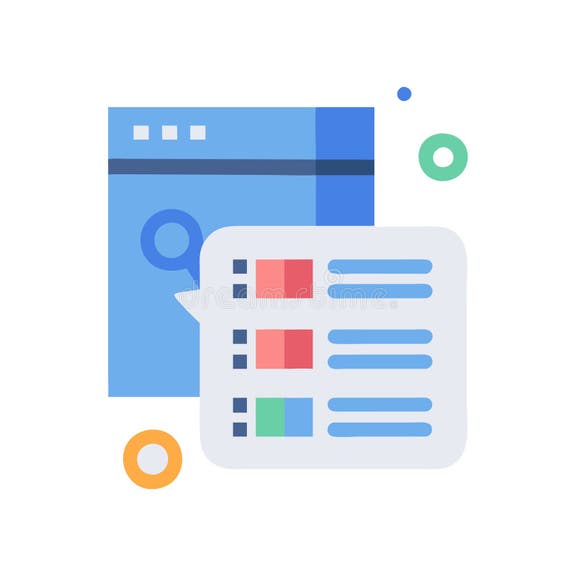 Stylish Data Query Icon stock vector. Illustration of icon - 351630763