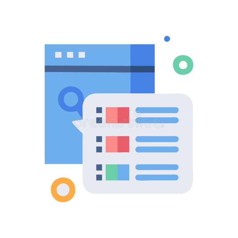 Stylish Data Query Icon stock vector. Illustration of icon - 351630763