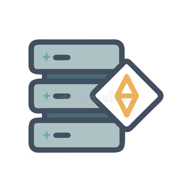 Stylish Database Shard Icon Stock Vector - Illustration of icon, design ...