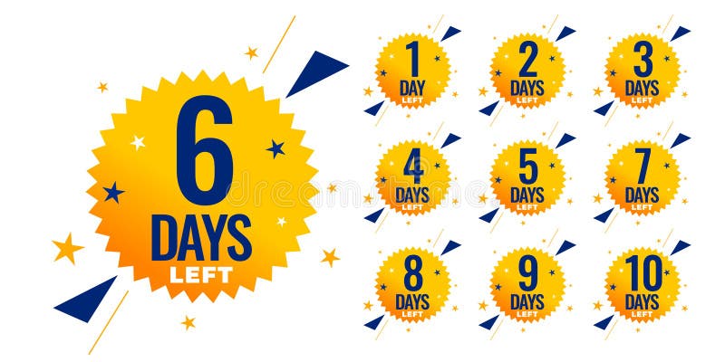 Stylish Days Left Countdown Timer for Limited Time Sale Stock Vector ...