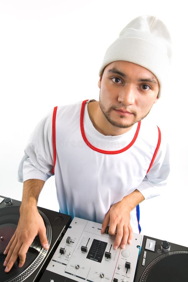Stylish deejay stock image. Image of entertainment, disc - 12173559