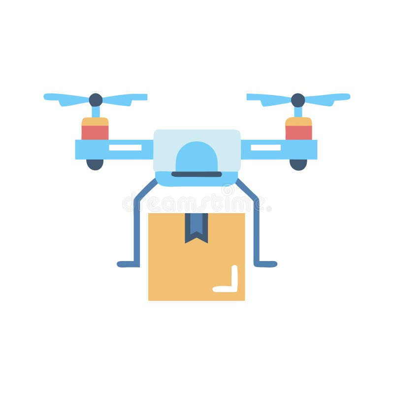 Stylish Delivery Drone Graphic for Modern Logistics Stock Vector ...
