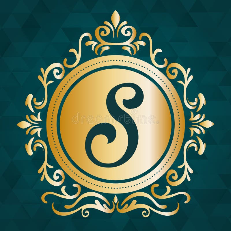 Stylish Design. Decorated Icon. Green Illustration , Vector Stock ...