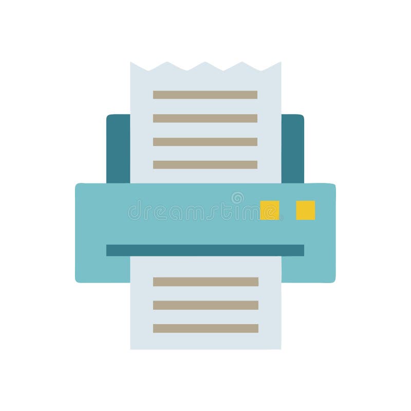 Receipt Printer Icon Stock Illustrations – 428 Receipt Printer Icon ...