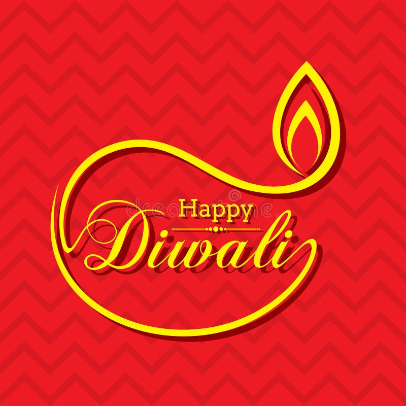 Stylish Design and Text for Diwali Celebration Stock Vector ...