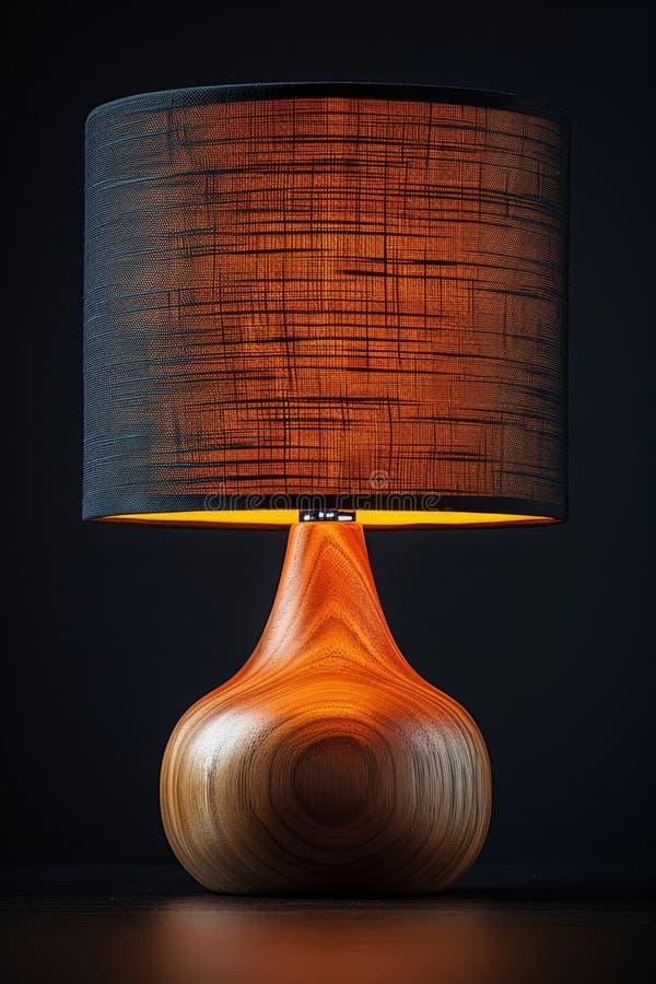 Stylish Designer Table Lamp Standing in the Interior Stock Image ...