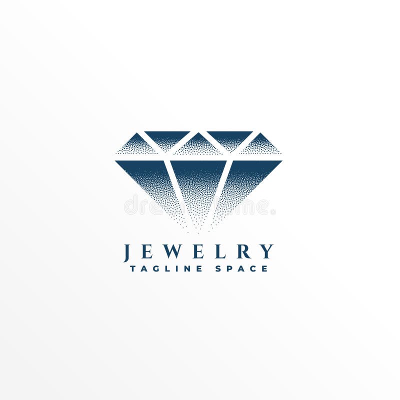 Stylish Diamond Jewelry Logo Template Design with Tagline Space Vector ...