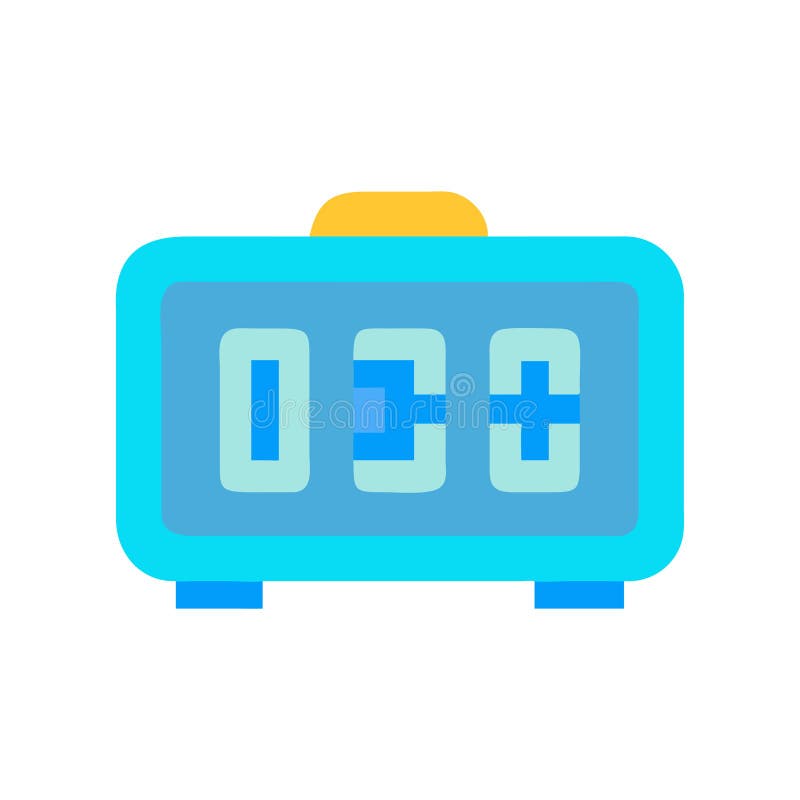 Digital Clock Icon stock vector. Illustration of connection - 351630867