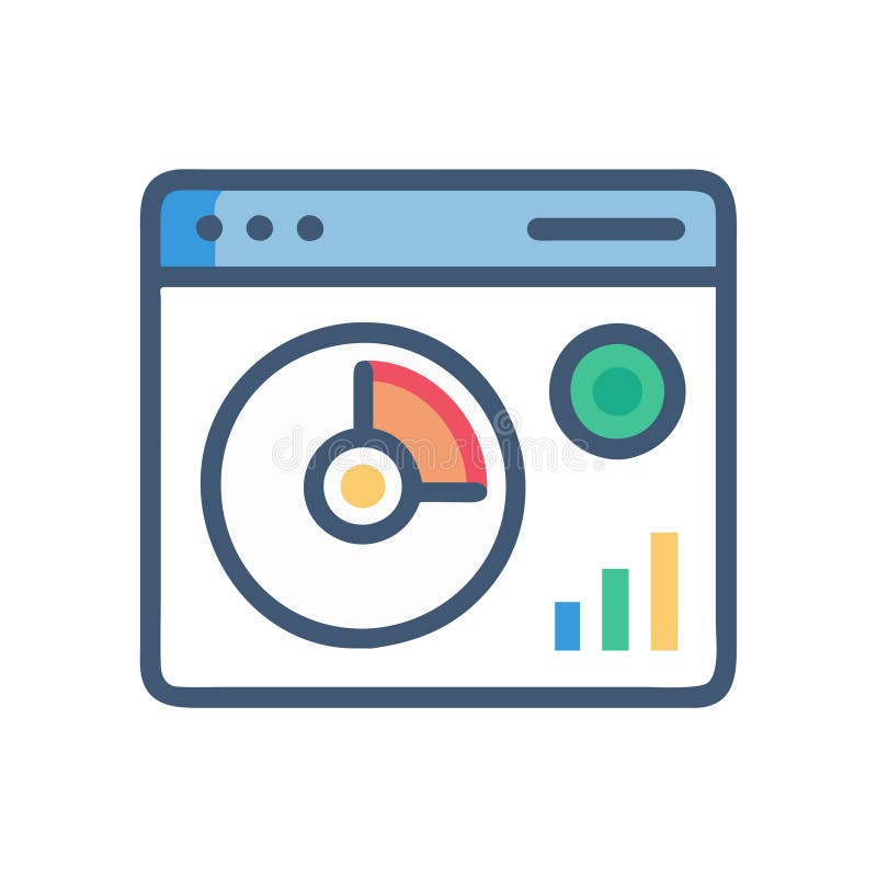 Stylish Disk Usage Icon stock illustration. Illustration of outline ...